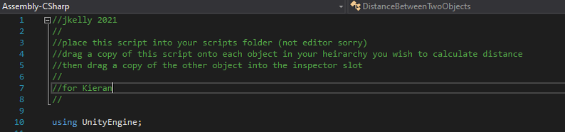 Unity Tool - Distance Between Two Objects by Machine Fun Kelly