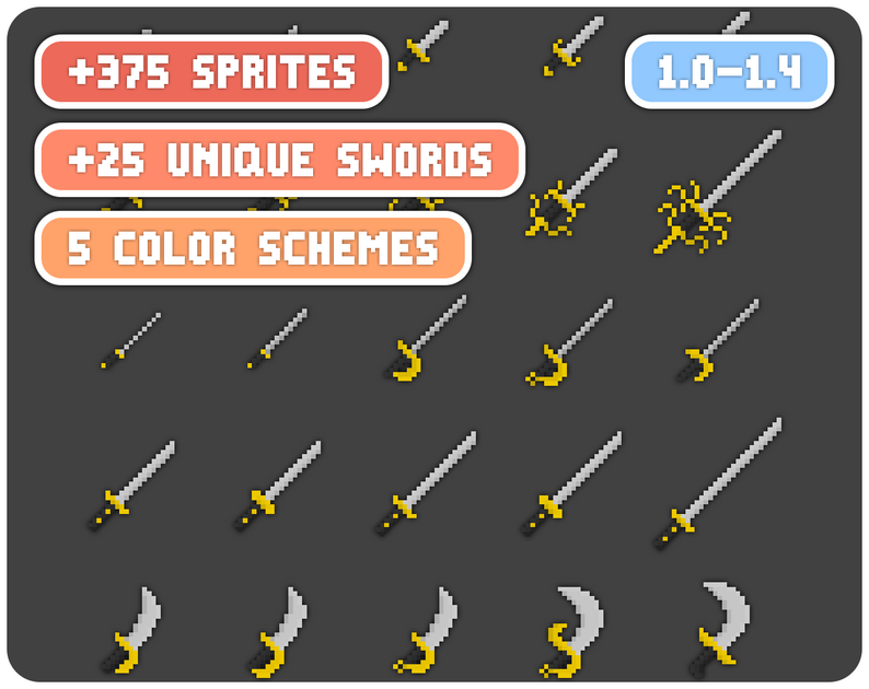 Swords - Pixel Pack 32x32 by Umoral