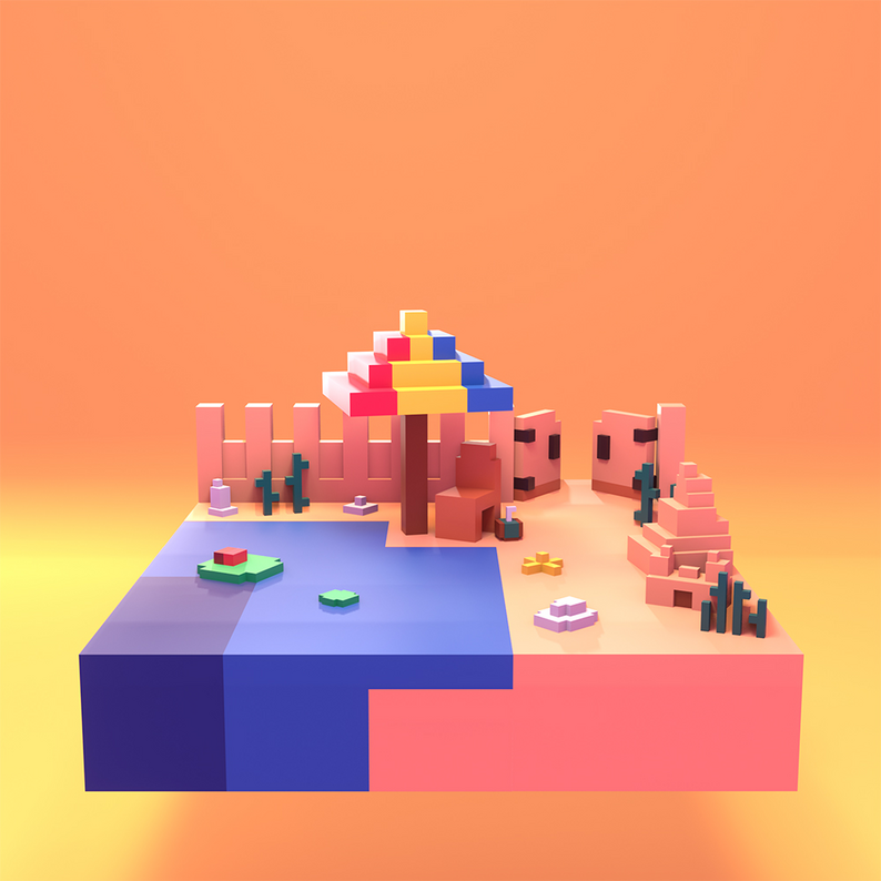Kyrise's Free Voxel Beach Environment Pack Low Poly by Kyrise