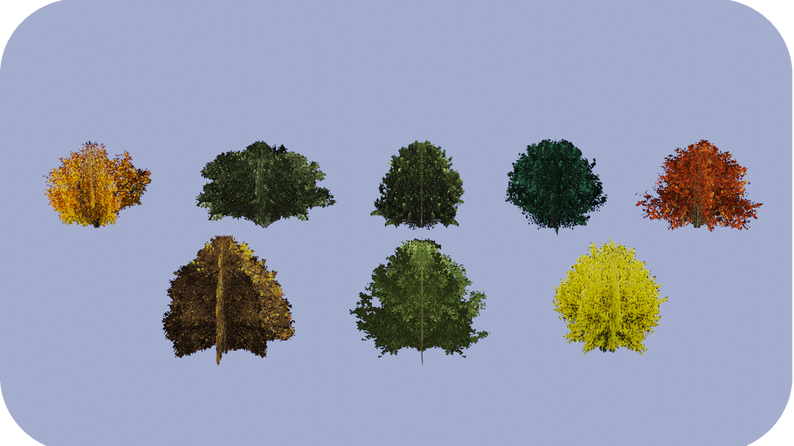 Retro PSX Style Tree Pack by Elegant Crow