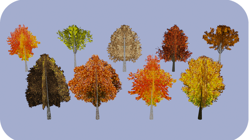 Retro PSX Style Tree Pack by Elegant Crow