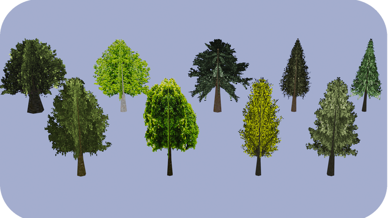 Retro PSX Style Tree Pack by Elegant Crow