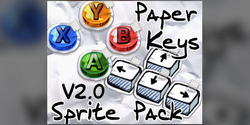 Paper Keys Sprite Pack V2.0 by U-GameZ