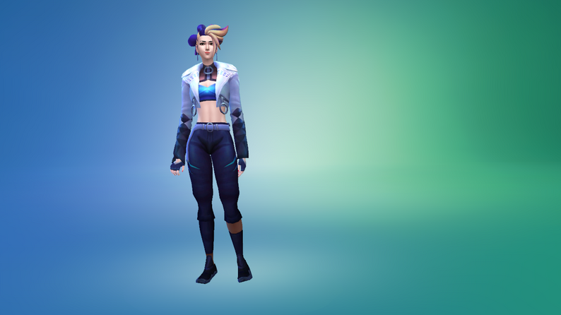 the sims 4 cc akali kda league of legends cosplay by waronkcc
