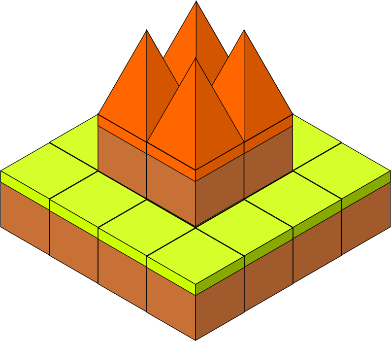 64 Isometric Blocks Pack by Four Winged Studio