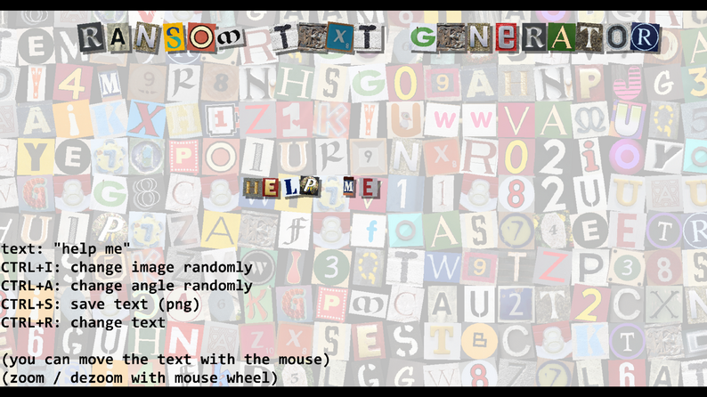 ransom text generator by Camille L.