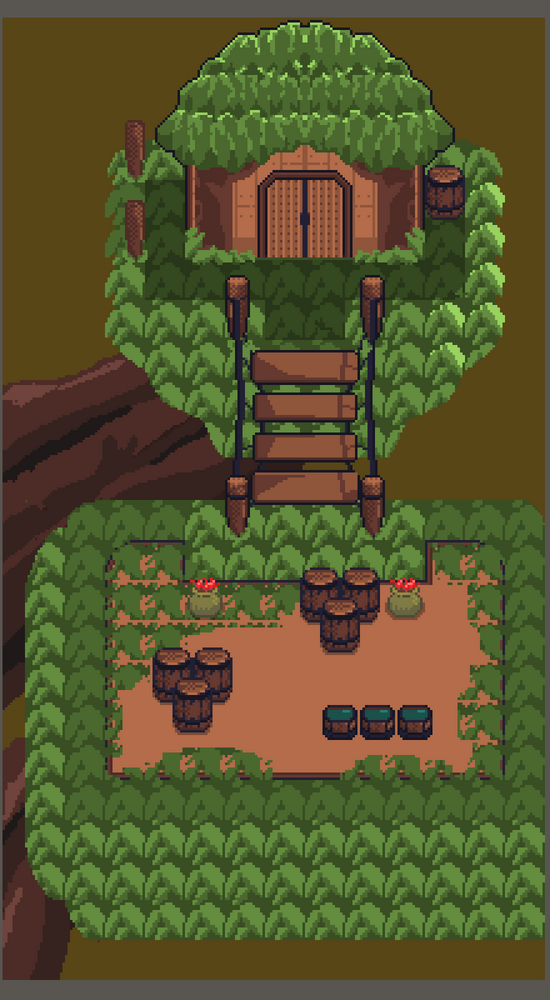 RPG Tree Village Tileset by roaolsen