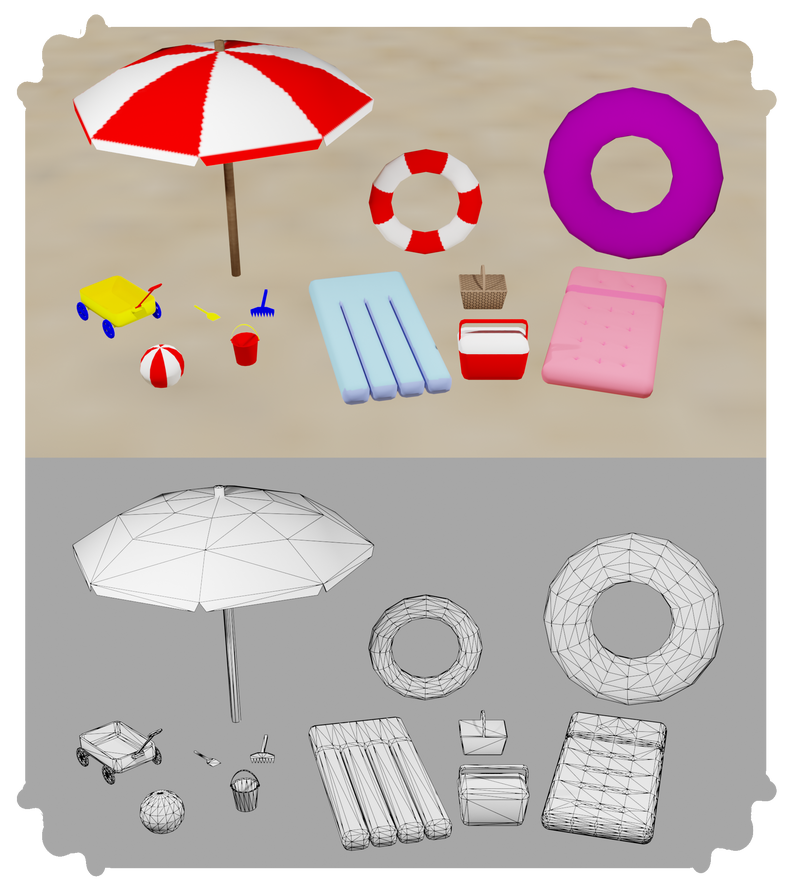 Beach Props Pack by Elegant Crow