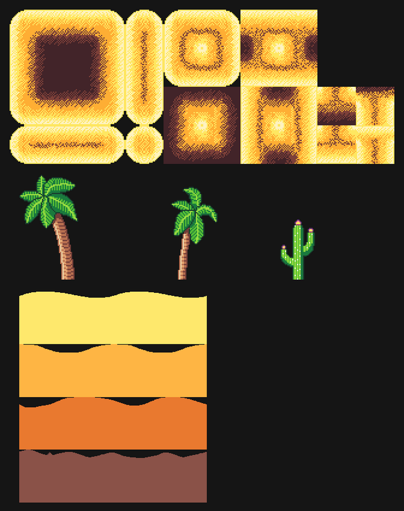 Pixel Art Desert Tileset 32x32 by ma9ici4n