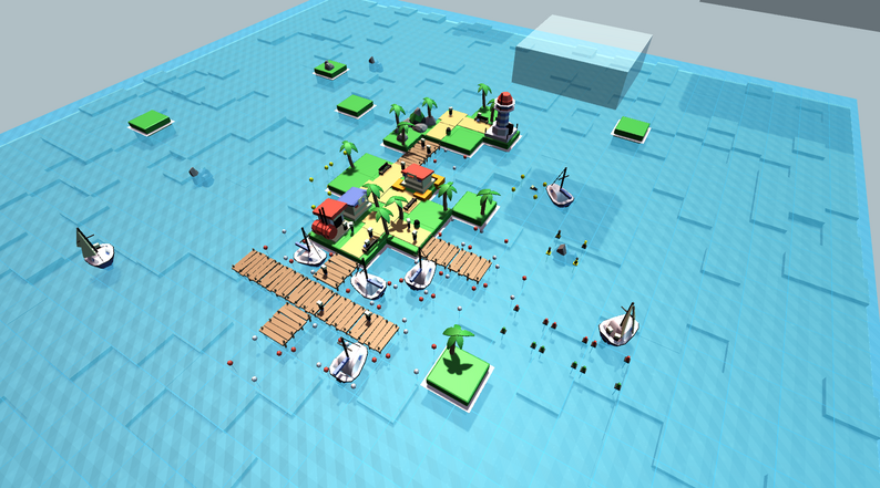 Low Poly Island Marina Tycoon Assets by afgameassets