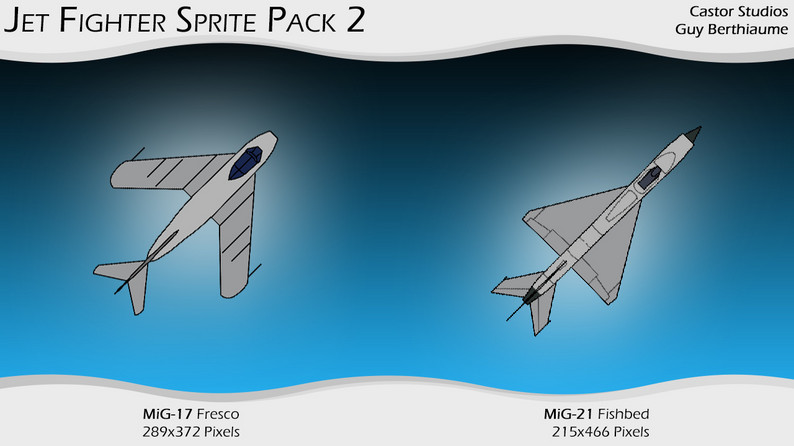 Jet Fighter Sprite Pack 2 by Castor Studios