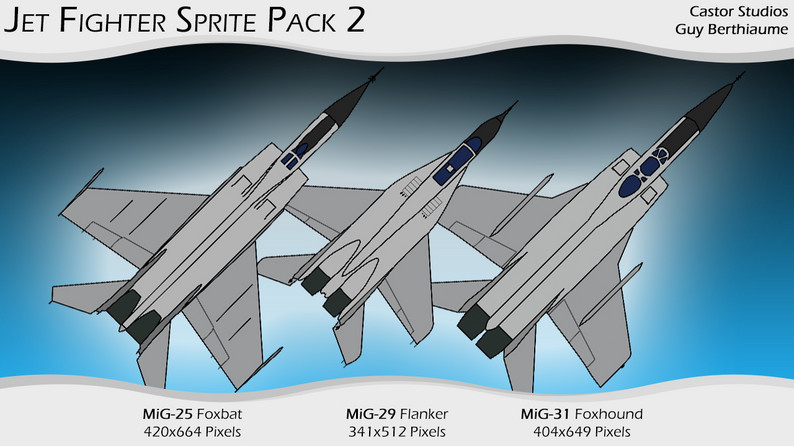 Jet Fighter Sprite Pack 2 by Castor Studios