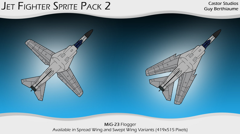 Jet Fighter Sprite Pack 2 by Castor Studios