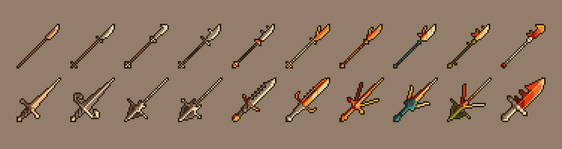 120 Pixel Art Weapon Icons #4 by MedievalMore