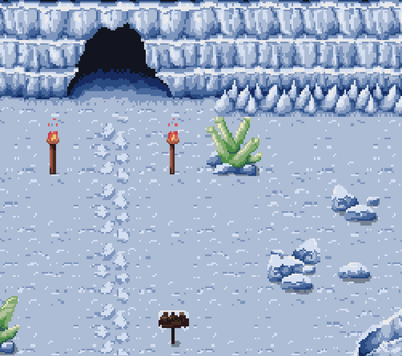 Ice Cave Tileset 32x32 by IsaVII