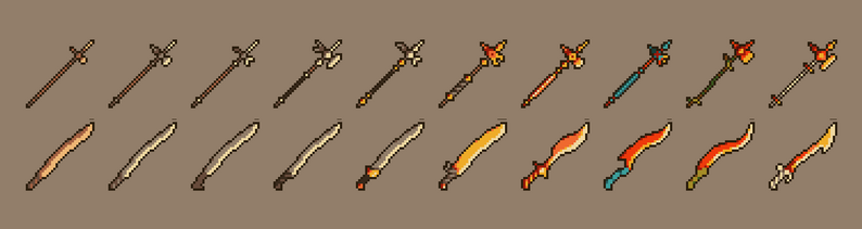 120 Pixel Art Weapon Icons #5 by MedievalMore