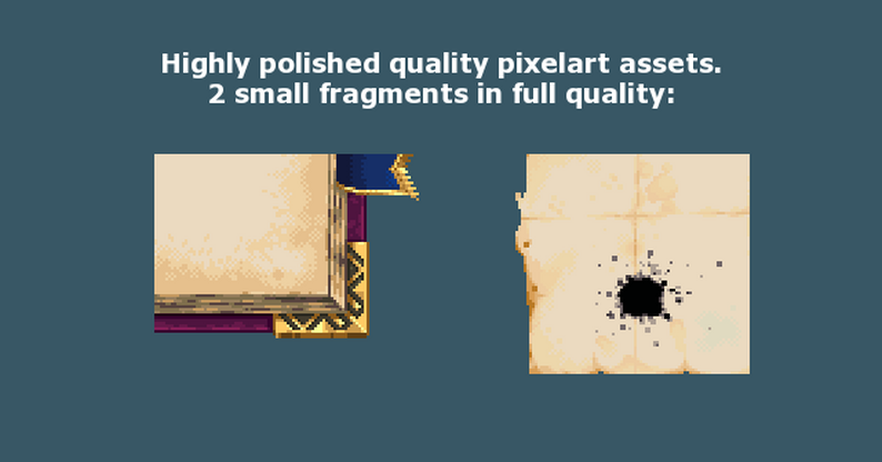 Pixel Menu GUI HUD Paper UI Design Kit by Thomas Feichtmeir "Cyangmou"