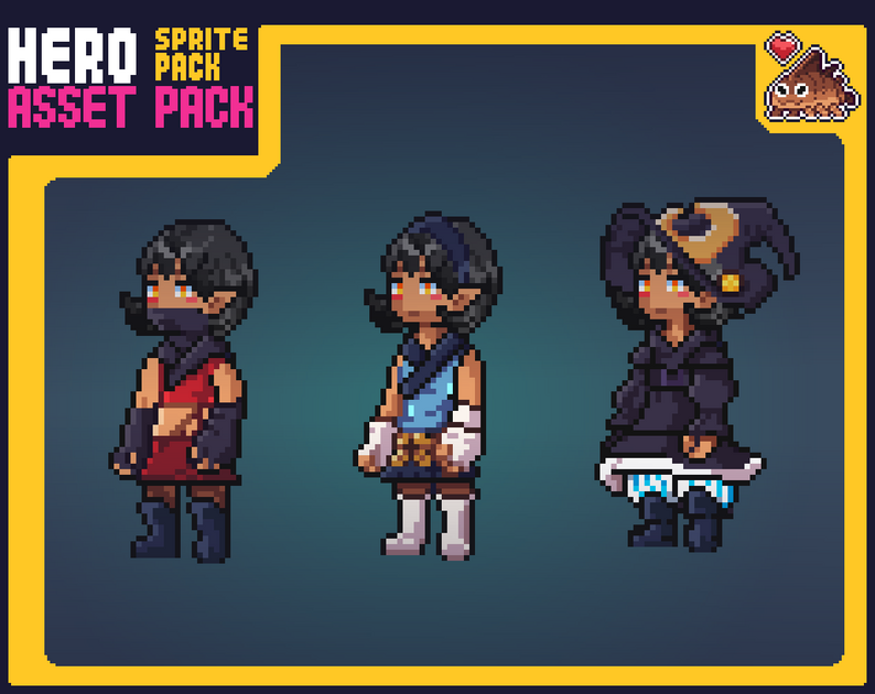 RPG Heroes & Classes Pixel Art HUGE Pack by Beowulf