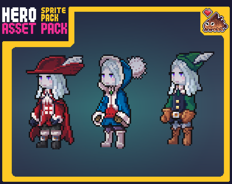 RPG Heroes & Classes Pixel Art HUGE Pack by Beowulf