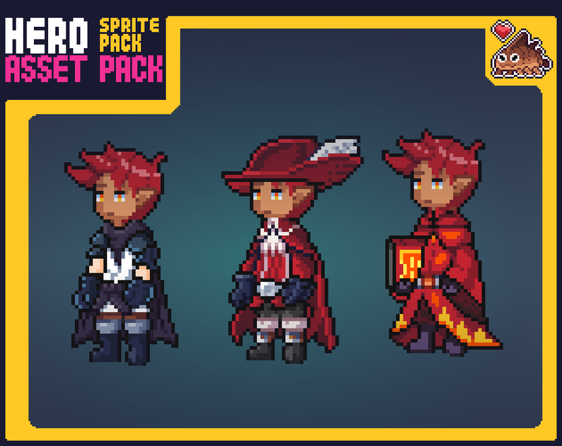 RPG Heroes & Classes Pixel Art HUGE Pack by Beowulf