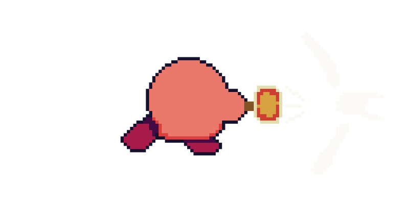 Kirby Idle And Attack Animations By Kikilo