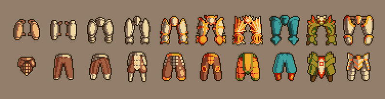 120 Pixel Art Armor Icons by MedievalMore