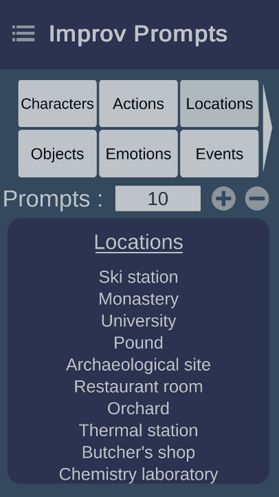 Improv Prompts by Impronivers