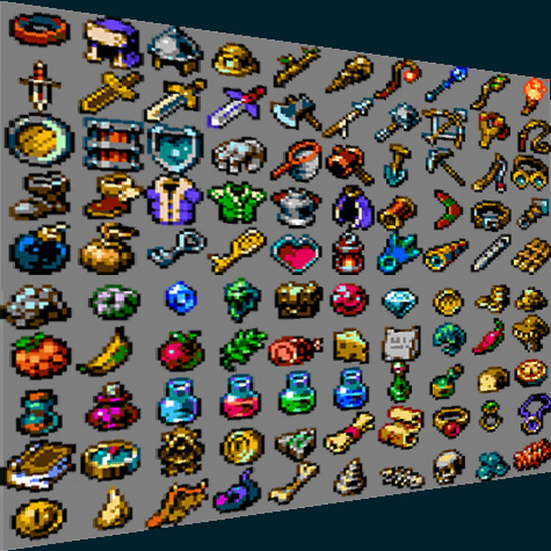 8bit Inventory items pack by itchabop