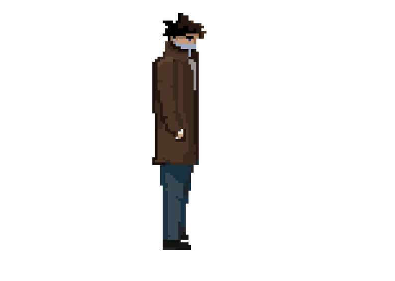 A character wearing face mask Pixel Art by omar_md
