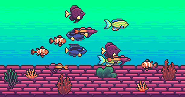 Pixel Perfect Aquarium! by GHOSTBILLYKNIFEFIGHT