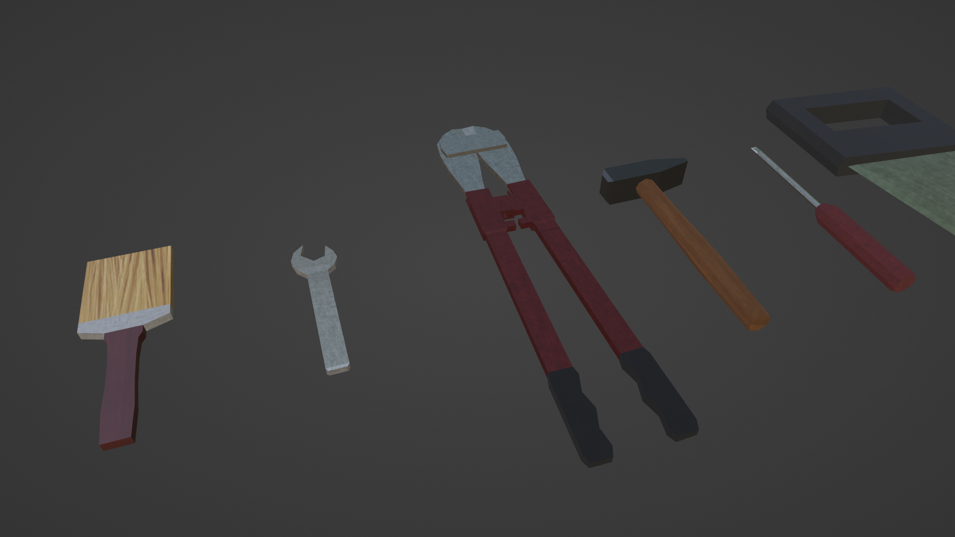 Low-Poly Tools (Seven tools, textured) by shacryt