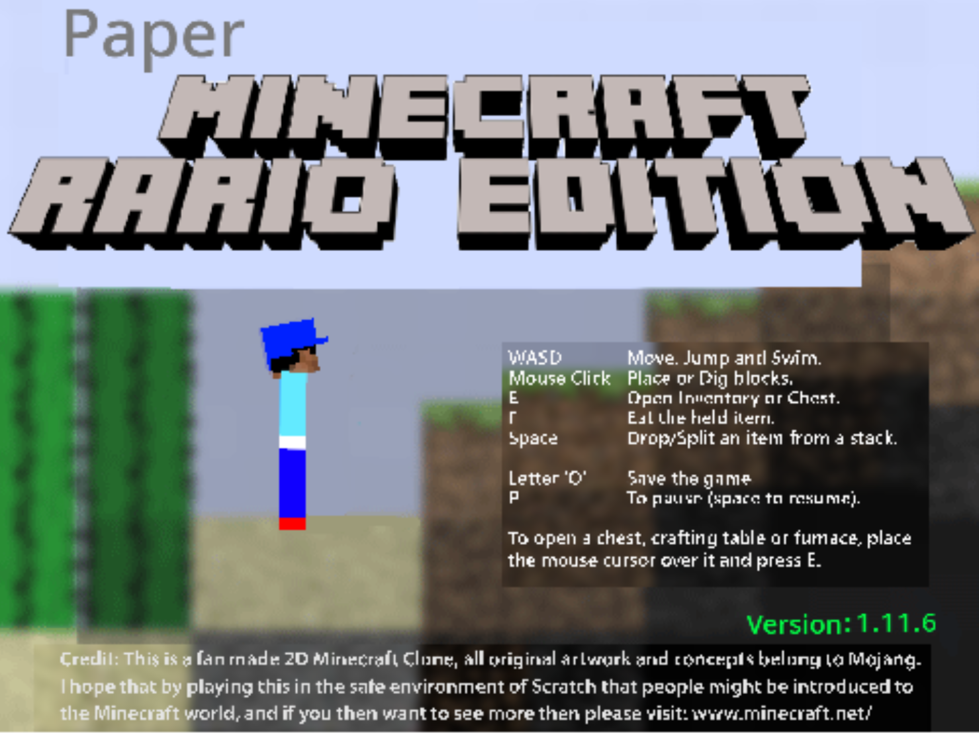 Paper Minecraft Rario Edition Version 1.11.6 by Bluerock145