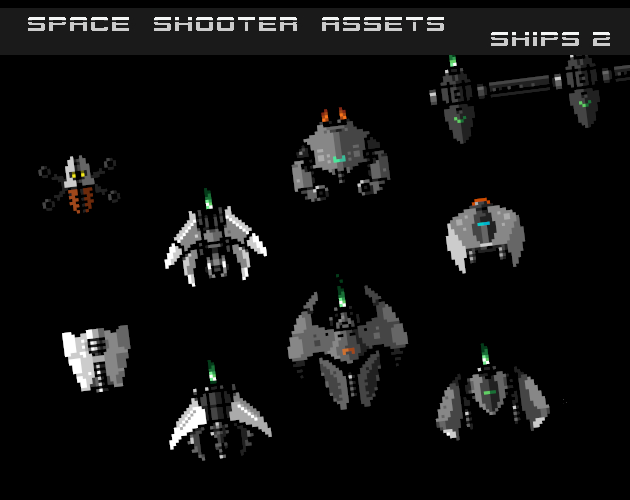 Space Shooter Ships (2) by jillionbits
