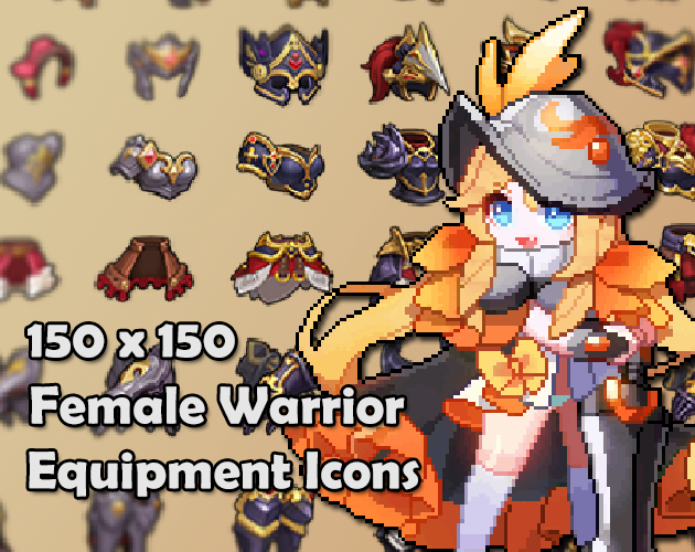 Female Warrior Icon Pack by inkpixel