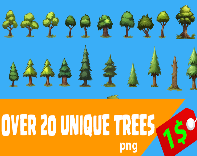 Tree Paradise: Collection of high-quality 2D Trees by FiveStarGames