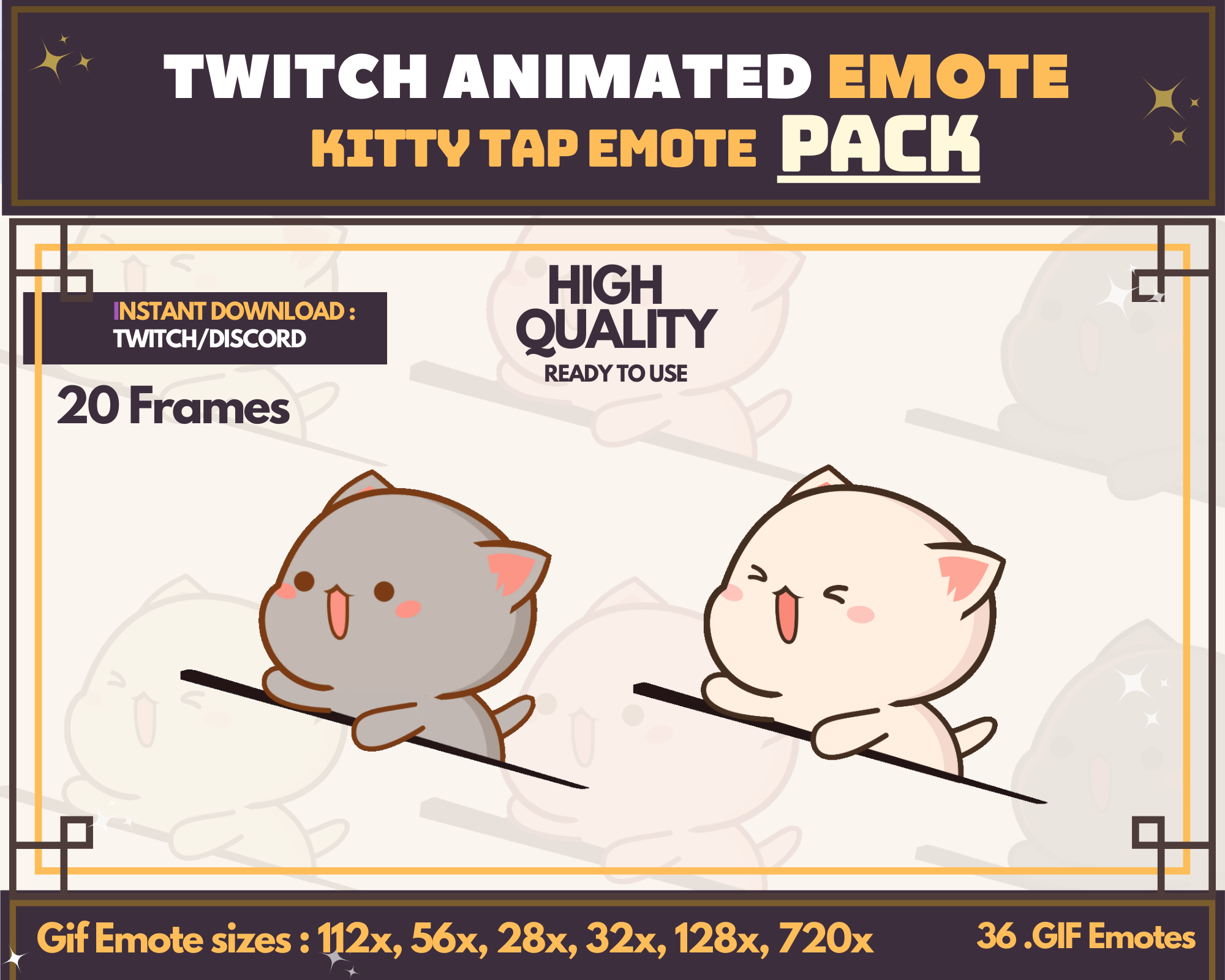 Kitty Tap ANIMATED EMOTE by Xhelixhi