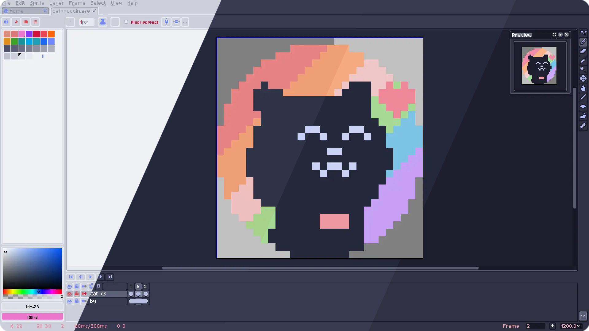 Catppuccin Aseprite Theme by Sofy