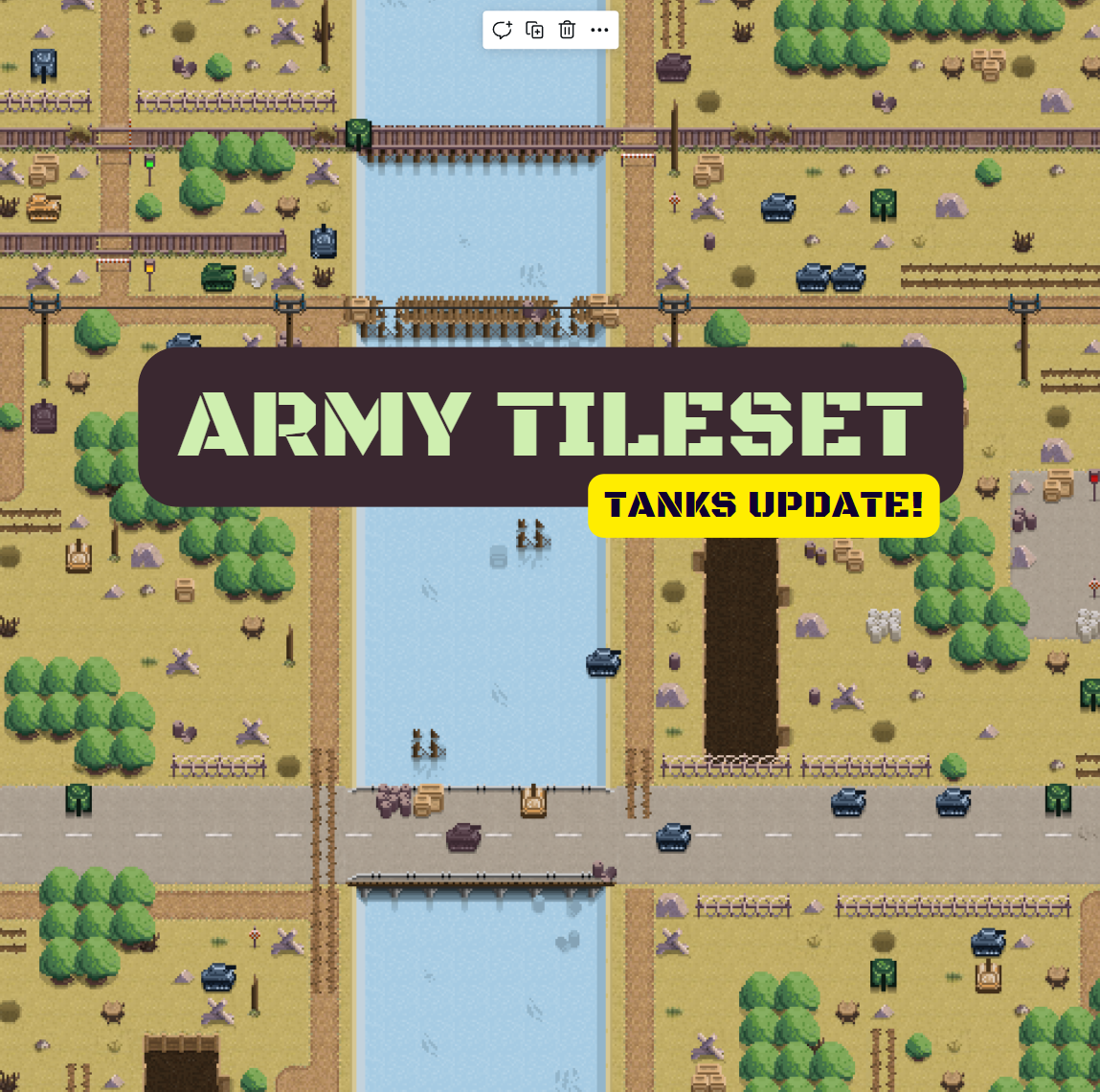 2D Army Tileset - Tank Update! by Marcin Jedrol