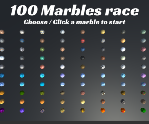 100 Marbles race by Rafael Garcez