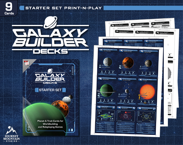 Galaxy Builder Decks: Starter Set by Journey Mountain Studios