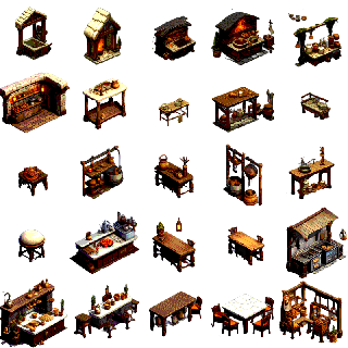 Isometric Tavern Props by GNDLF The Maker