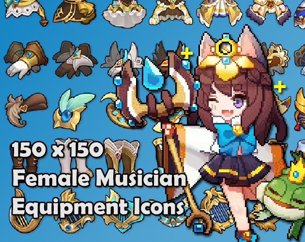 Female Musician Icon Pack by inkpixel