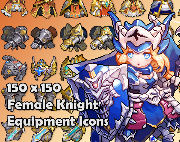 Female Knight Icon Pack by inkpixel