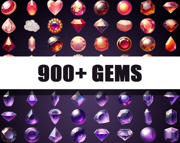 Pack 5 - Gems - 900+ Sprites by FortressSide