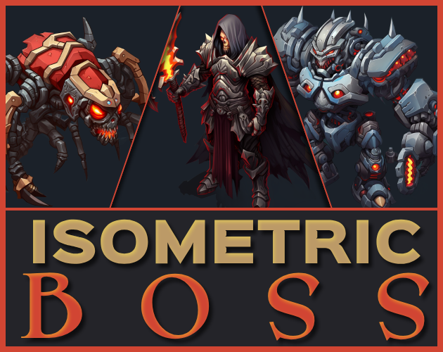 Pixel Art Isometric Boss Sprite Pack by GNDLF The Maker