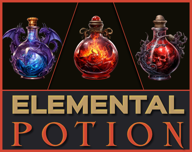 FREE Elemental Potion Asset Pack by GNDLF The Maker