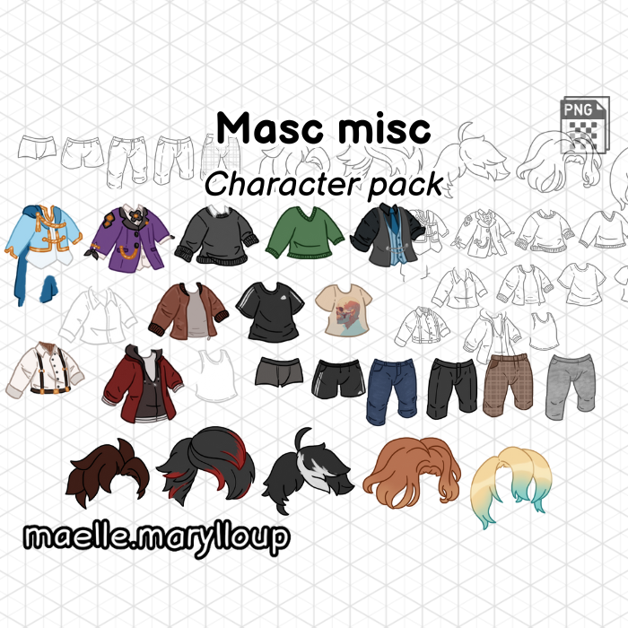 Masc misc (Character) by MaelleMarylloup