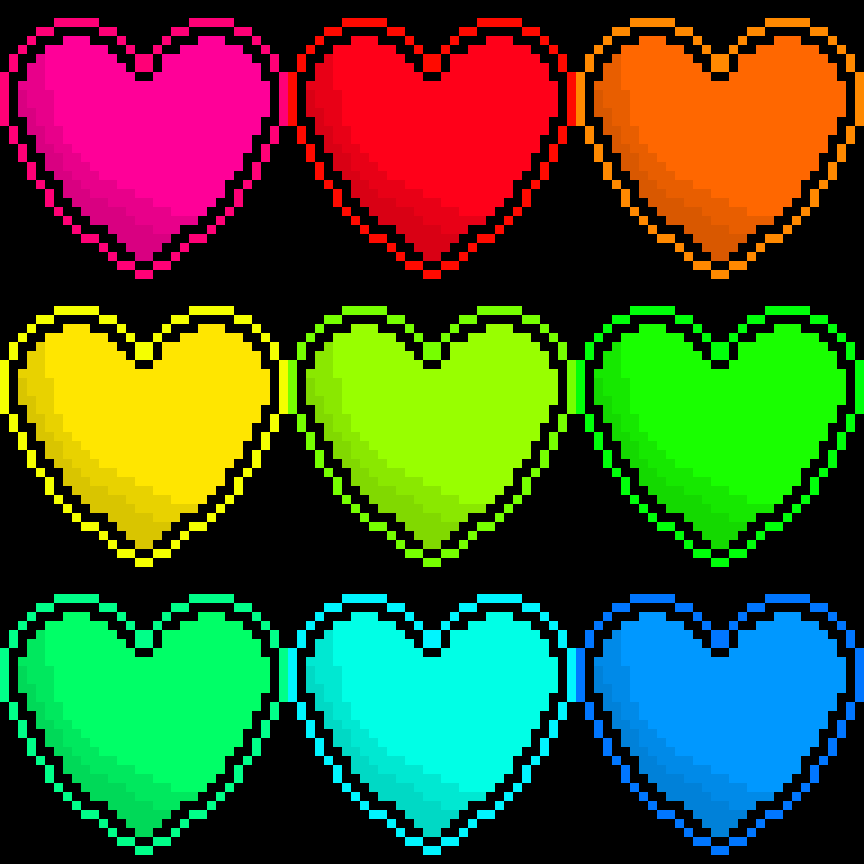 Free Animated Color Hearts