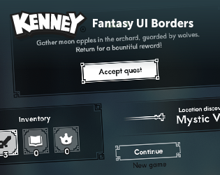 Fantasy UI Borders by Kenney (Assets)
