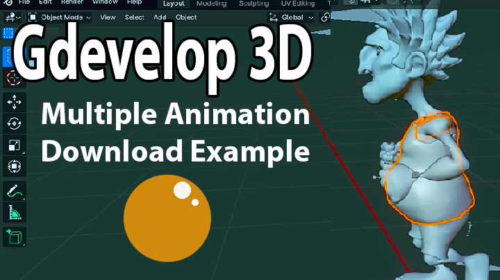 Gdevelop 3D platformer Example( animation ) by Sparckman